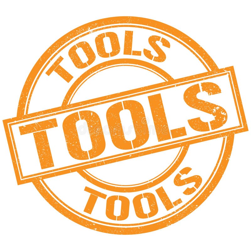 TOOLS Text Written on Orange Stamp Sign Stock Illustration ...