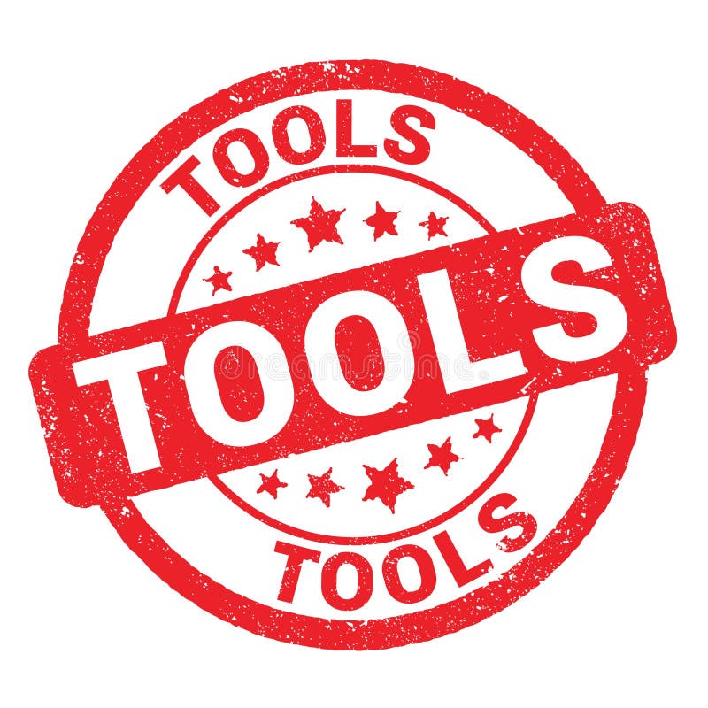 TOOLS Text Written on Red Stamp Sign Stock Illustration - Illustration ...