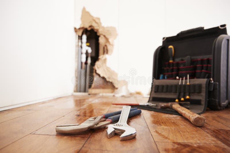 Plumbing Tools and Materials Stock Photo - Image of joint, table: 22002514