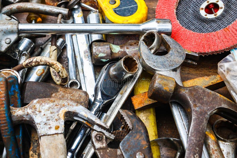 Old Used Tools Collection 2 Stock Photos - Free & Royalty-Free Stock ...