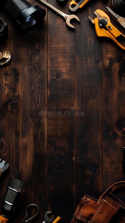 Tools of the Trade, a Rustic Background for DIY and Construction Stock ...