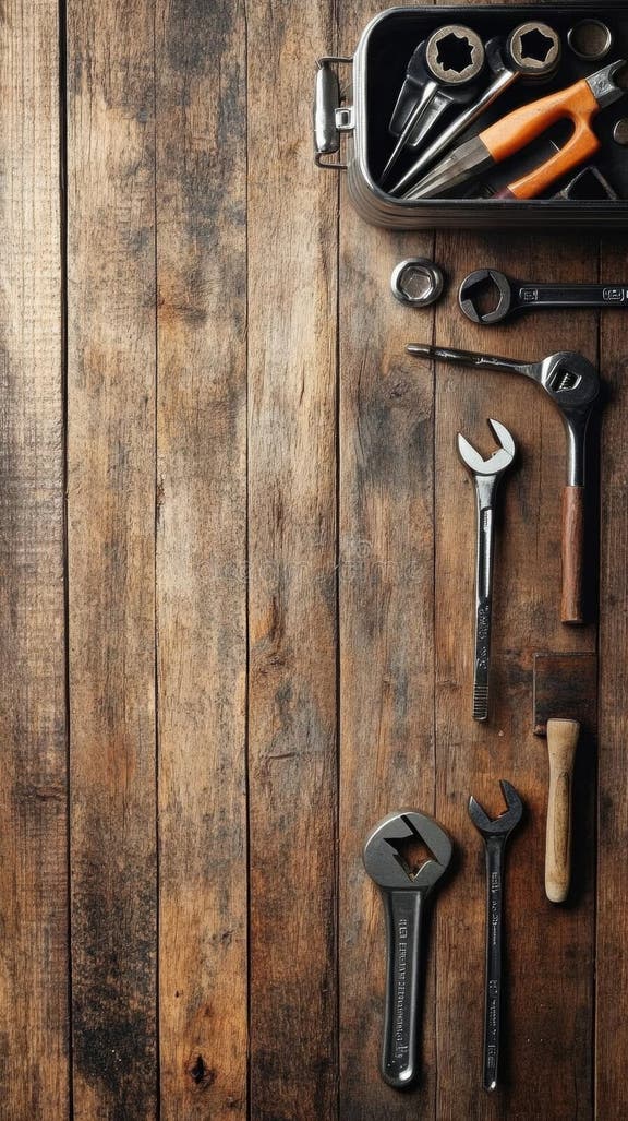 Tools of the Trade, a Rustic Collection of Essential Instruments Stock ...