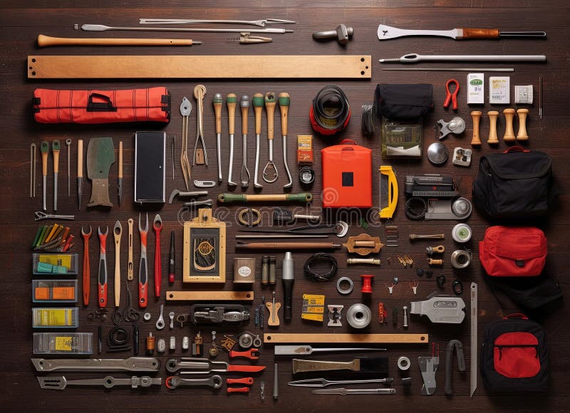 Tools for Turning and Working in Pottery in an Organized Collection ...