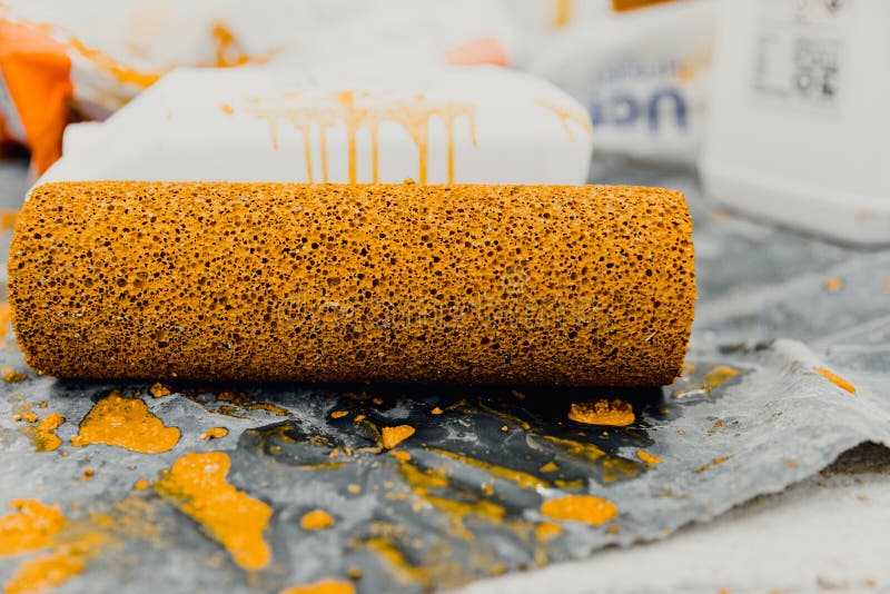 Tools Used in Epoxy Floor Painting Stock Image - Image of industrial ...