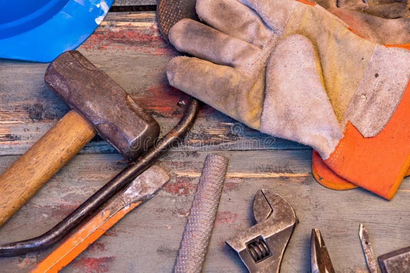 Tools Used for Work at Home or Industry Stock Photo - Image of nail ...