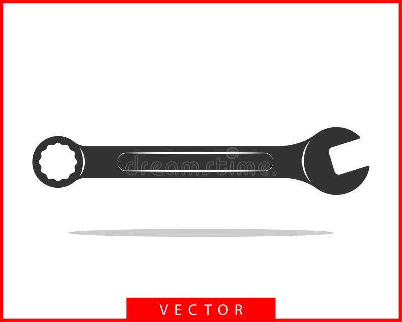 Tools Vector Wrench Icon. Spanner Logo Design Element. Key Tool ...