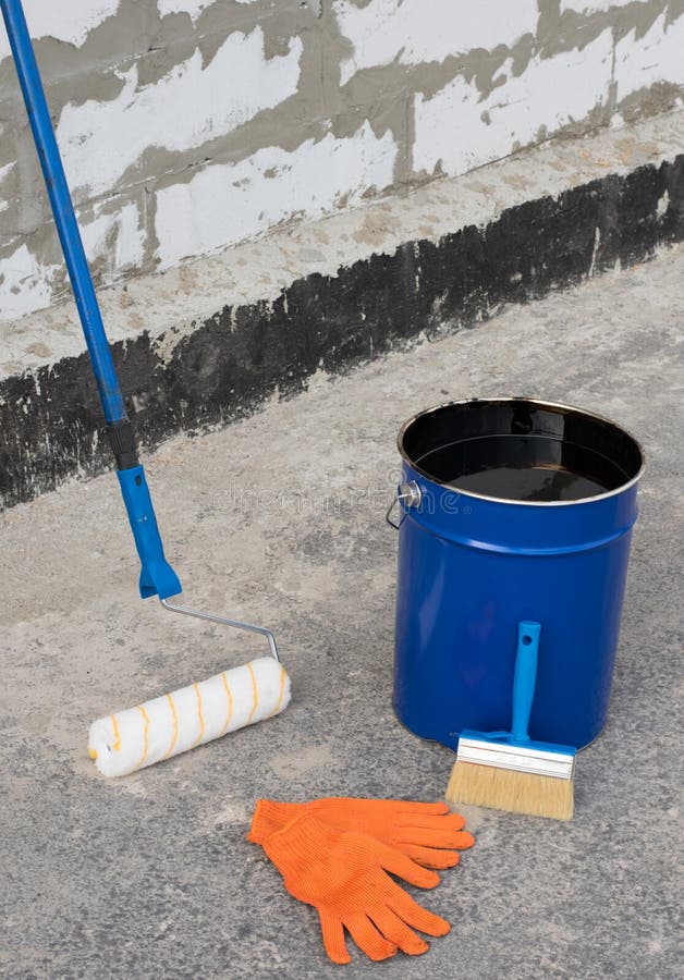 Tools for waterproofing. stock photo. Image of modified - 78247534