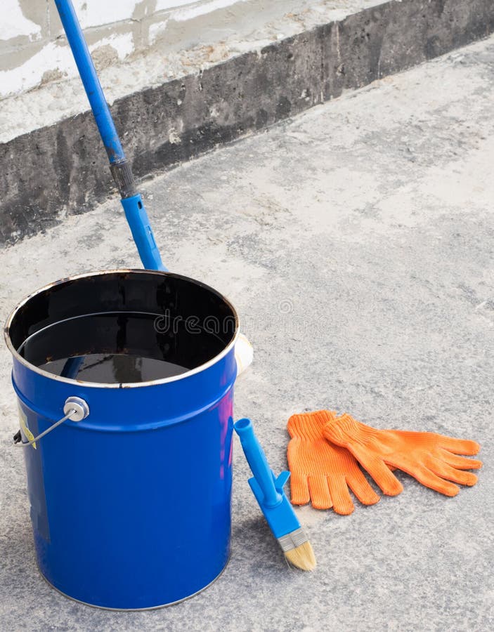 Tools for waterproofing. stock image. Image of polymer - 78247671