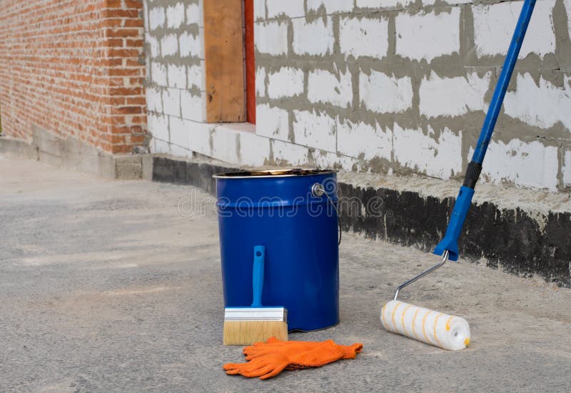 Tools for waterproofing. stock photo. Image of equipment - 78247480