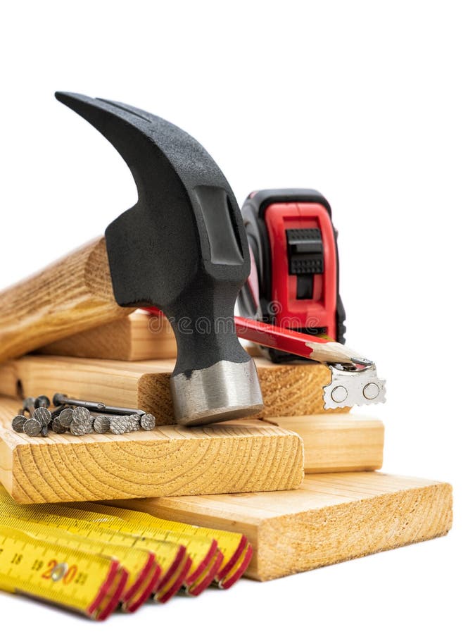 Tools and Work Equipment for Carpenter. Carpentry Stock Image - Image ...