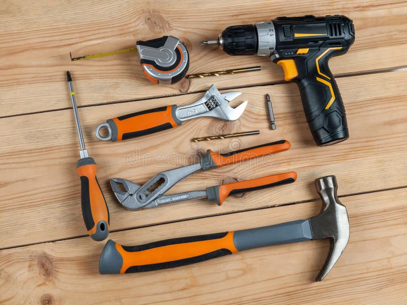 Tools for Work and Repair, Screwdriver, Hammer, Screwdriver, Keys and ...