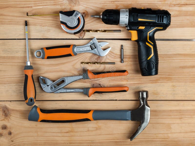 Tools for Work and Repair, Screwdriver, Hammer, Screwdriver, Keys and ...