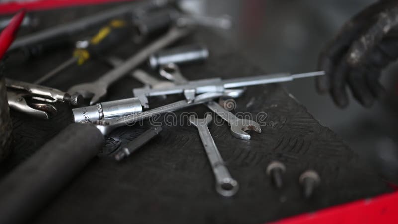 Tools on Workbench stock video. Video of metal, screwdriver - 362348585