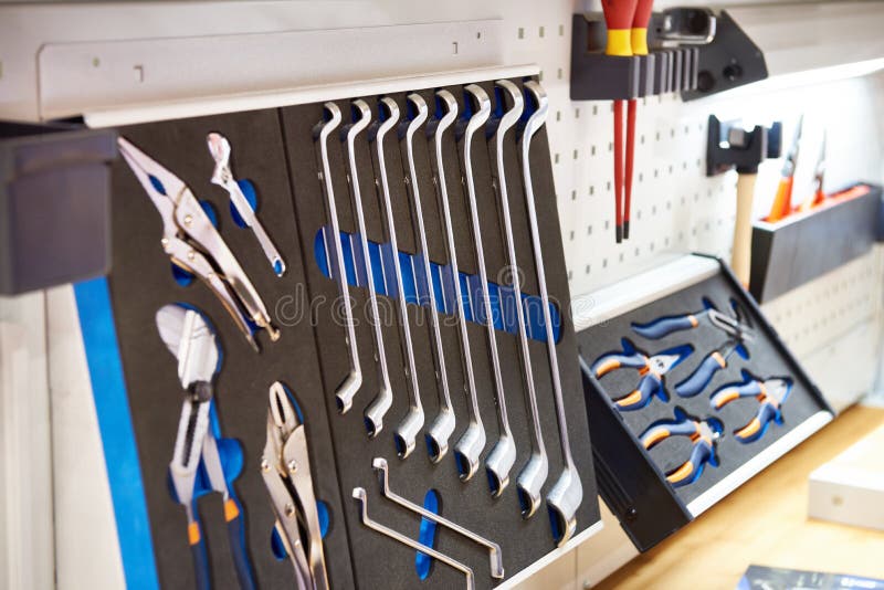 Tools in workplace stock image. Image of industry, brown - 118565035