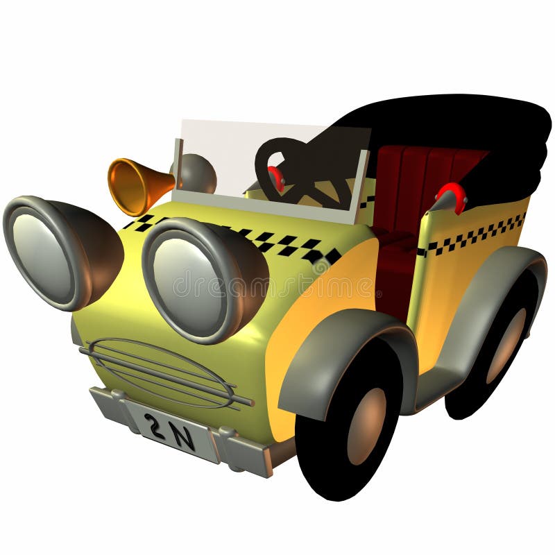 Toon Buggy-Taxi stock illustration. Illustration of toonimal - 1756684