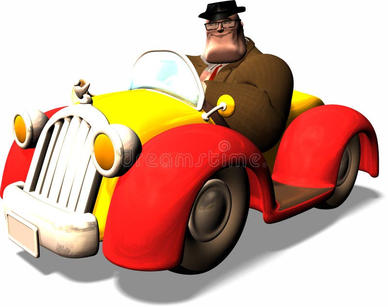 Toon car stock illustration. Illustration of auto, shadows - 636356
