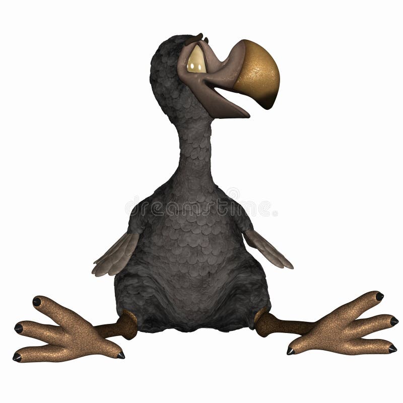 Very funny toon Dodo-bird stock illustration. Illustration of claw ...