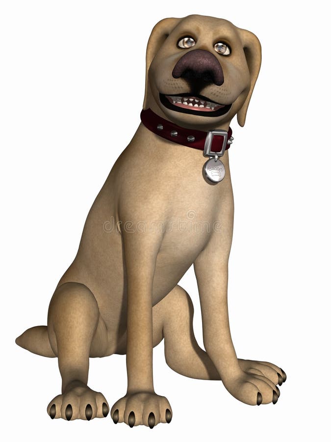 Toon Dog stock illustration. Illustration of comic, digital - 13341768