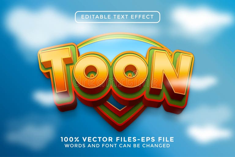 Toon Editable Text Effect stock vector. Illustration of editable - 270334323