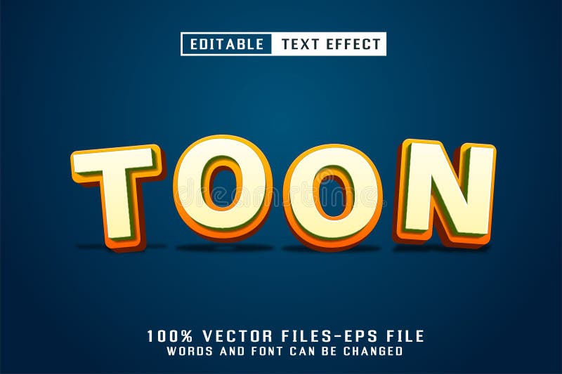 Toon Editable Text Effect stock vector. Illustration of editable ...