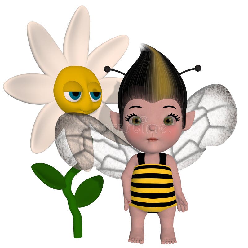 Toon figure-bee stock illustration. Illustration of pretty - 234385699