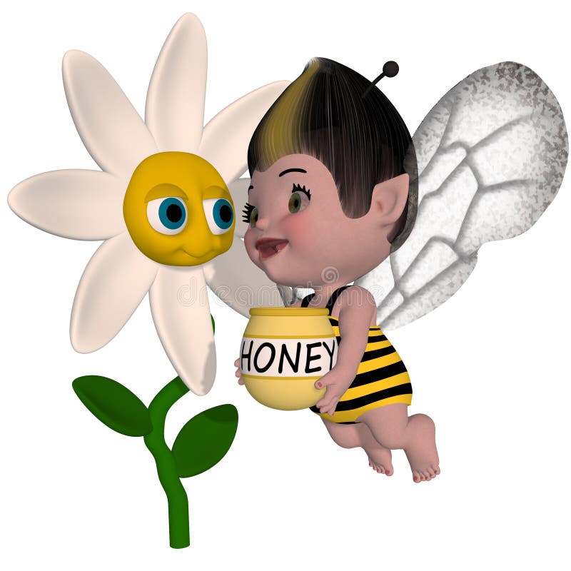 Toon figure-bee stock illustration. Illustration of render - 234385711