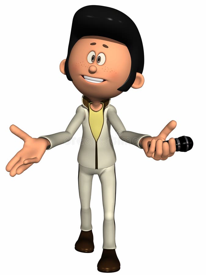 Toon Figure Rock N Roll-Star Stock Illustration - Illustration of comic ...