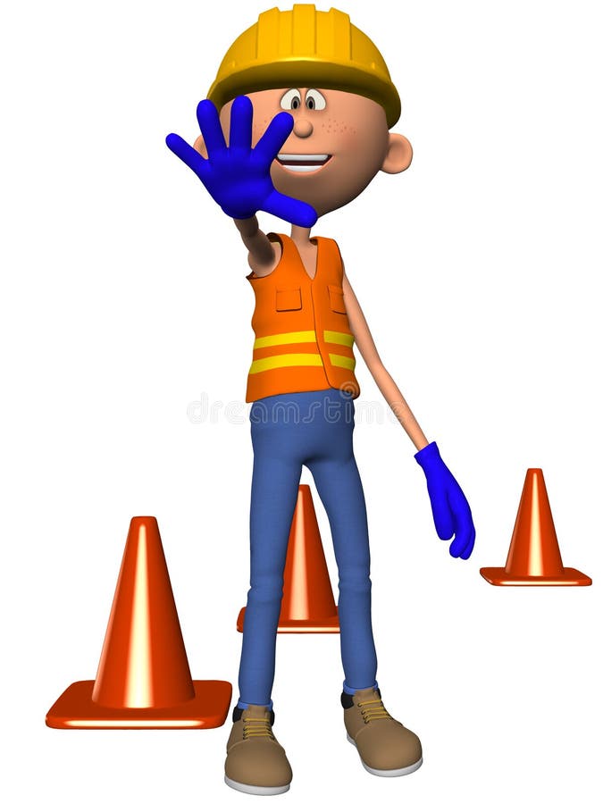 Toon Figure Worker stock illustration. Illustration of comic - 40292783