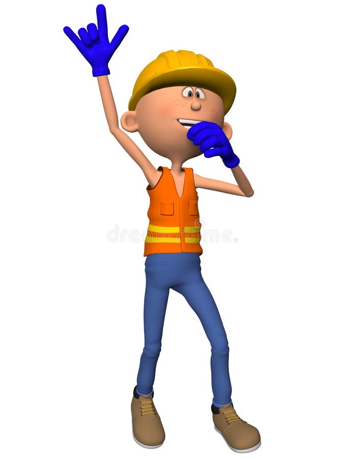 Toon Figure Worker stock illustration. Illustration of model - 40292798