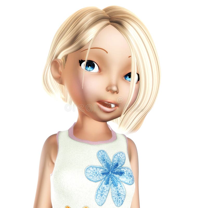 Toon Girl stock illustration. Illustration of pretty - 43875572
