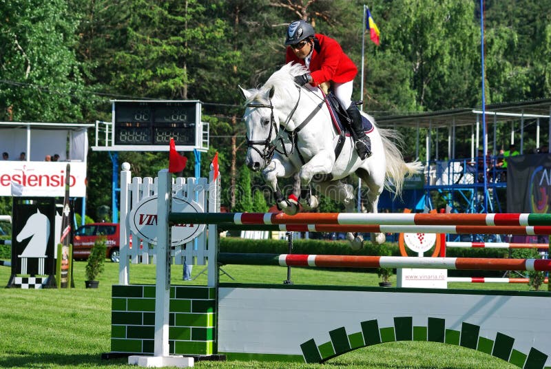 Springhindernis Paardrijden Redactionele Foto - Image of kampioenen ...