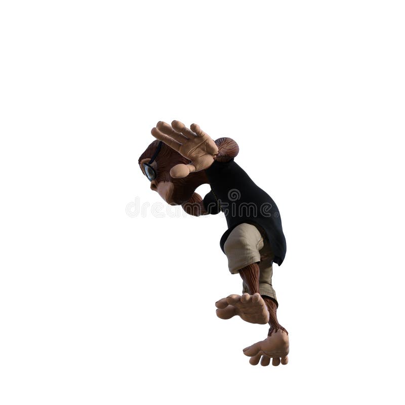 Toon Monkey Poses for Your Composition. Stock Illustration ...