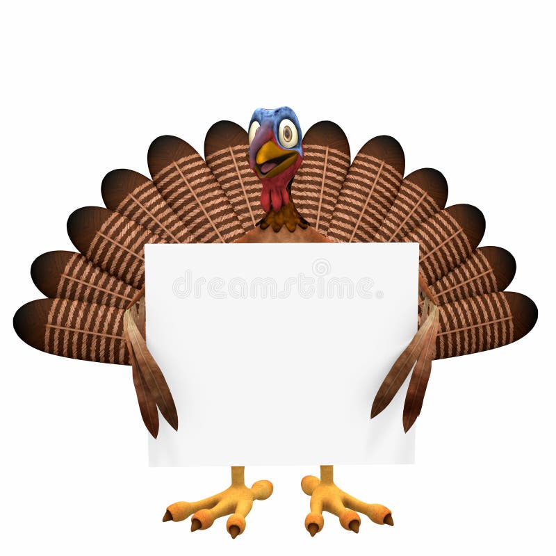 Toon Turkey Sign stock illustration. Illustration of advertisement ...