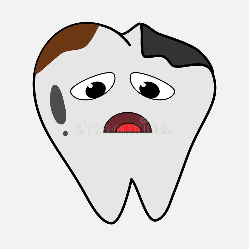 Bad tooth stock illustration. Illustration of icon, face - 258056166