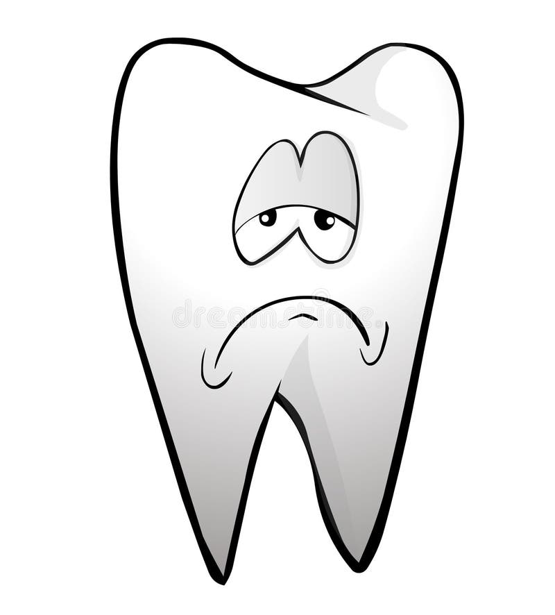 Sad Tooth Stock Vector Illustration Of Medical Cartoon 26989431