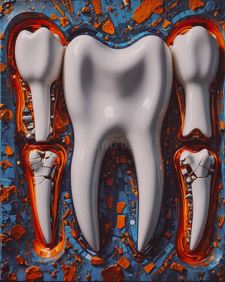 A Tooth with the Word Tooth on it Stock Illustration - Illustration of ...