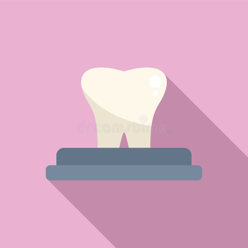 Tooth Bioprinting Icon Flat Vector. Human Machine Stock Illustration ...
