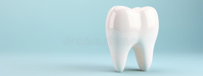 Tooth on a Blue Background. Concept Dentistry. Stock Photo - Image of ...