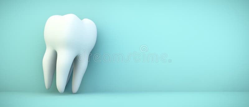 Tooth on blue background stock illustration. Illustration of medical ...