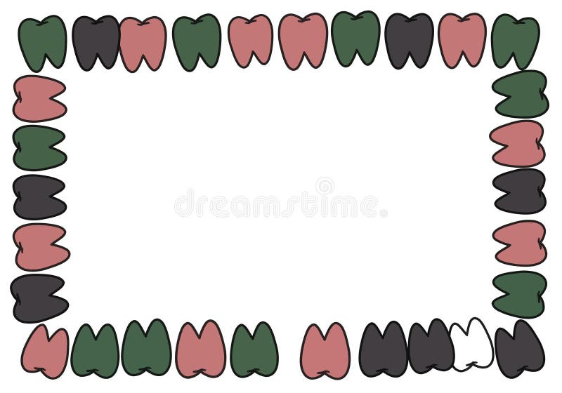 Tooth border clip art stock vector. Illustration of teeth - 364073610