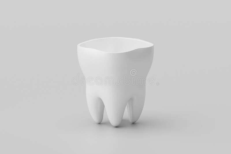 Tooth Box Package Container Isolated on White 3d Background with Blank ...