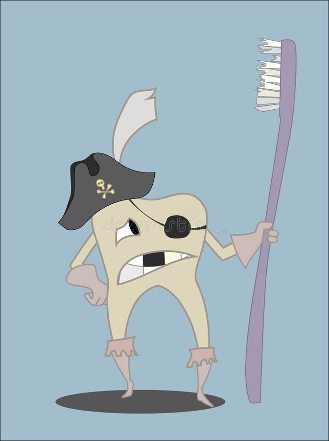The Pirate Tooth Sign. Isolated Vector Illustration Stock Illustration ...