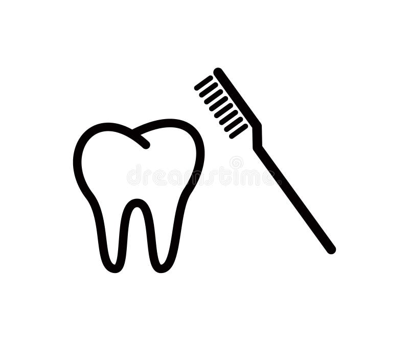 Tooth Brush Icon Vector Logo Template Stock Vector - Illustration of ...