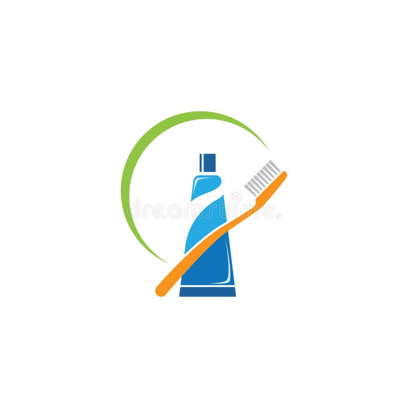 Tooth brush paste logo stock vector. Illustration of dental - 189875616