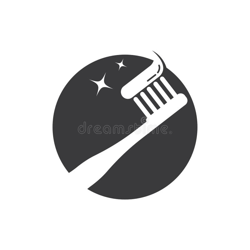 Tooth Brush Paste Logo Icon Vector Template Stock Vector - Illustration ...
