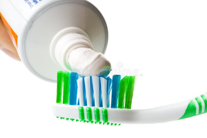 Tooth-brush and Tooth-paste Stock Image - Image of care, background ...