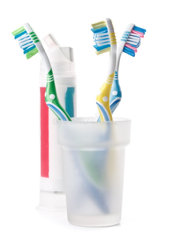 Tooth-brush and Tooth-paste Stock Image - Image of care, background ...