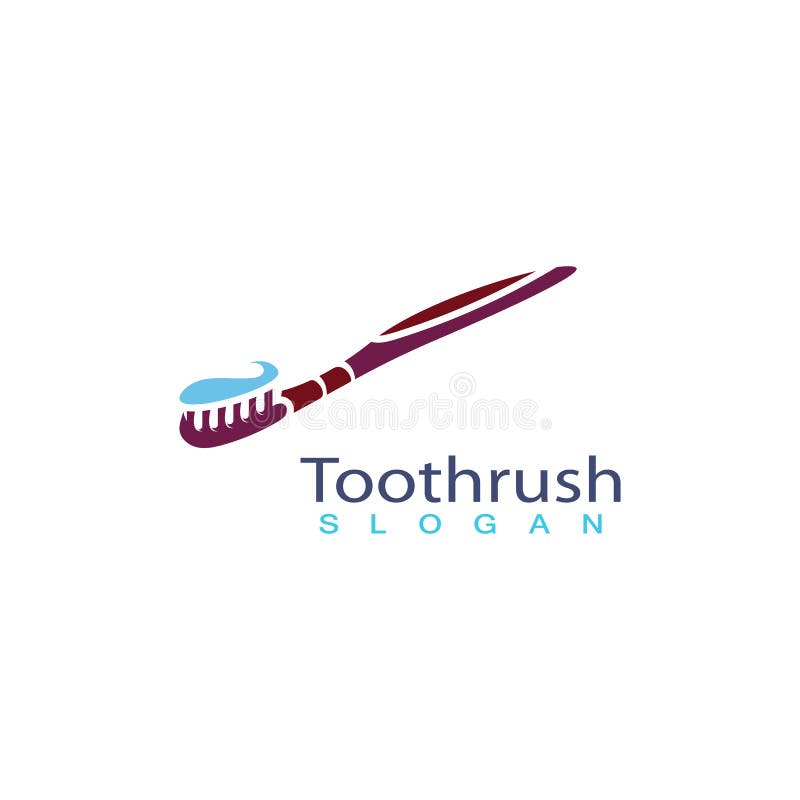 Tooth Brush with Toothpaste Icon Trendy Silhouette Modern Style Design ...