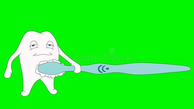 4k Animation of Brushing Teeth Stock Video - Video of toothpaste ...