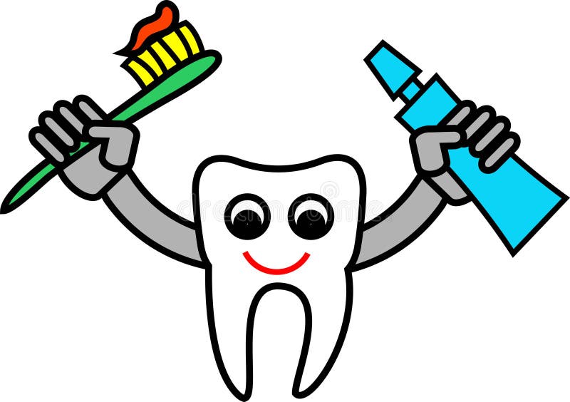 Tooth cartoon stock vector. Illustration of dental, bristle - 14102855